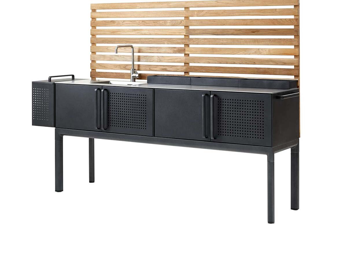 Cane-line Drop luksuriøse udekøkken i aluminium og tektræ | Caneline